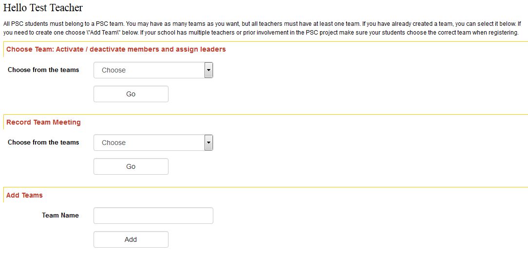 PSC - Knowledge Base: Team Members: How to Register on PSC Database